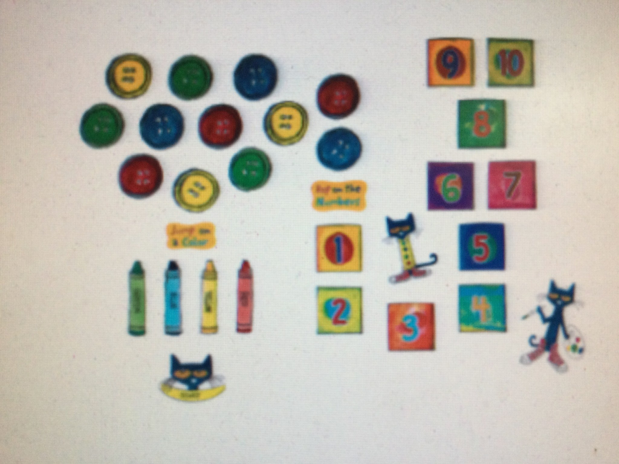 Pete the Cat Number and Colors Sensory Path - School Spot