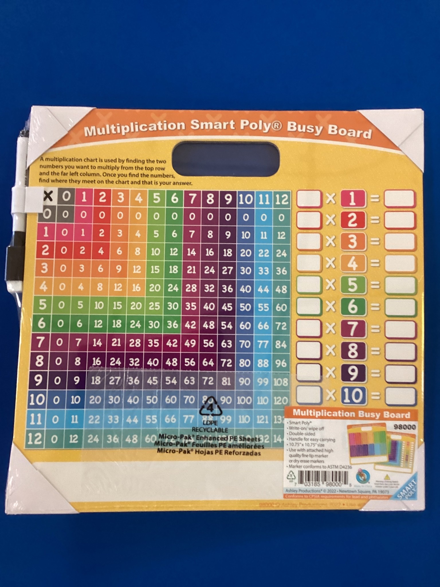 Multiplication Smart Poly Busy Board - School Spot
