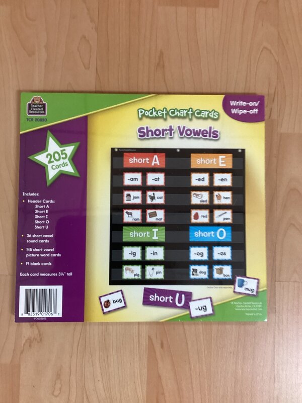 POCKET CHART INSERTS - School Spot