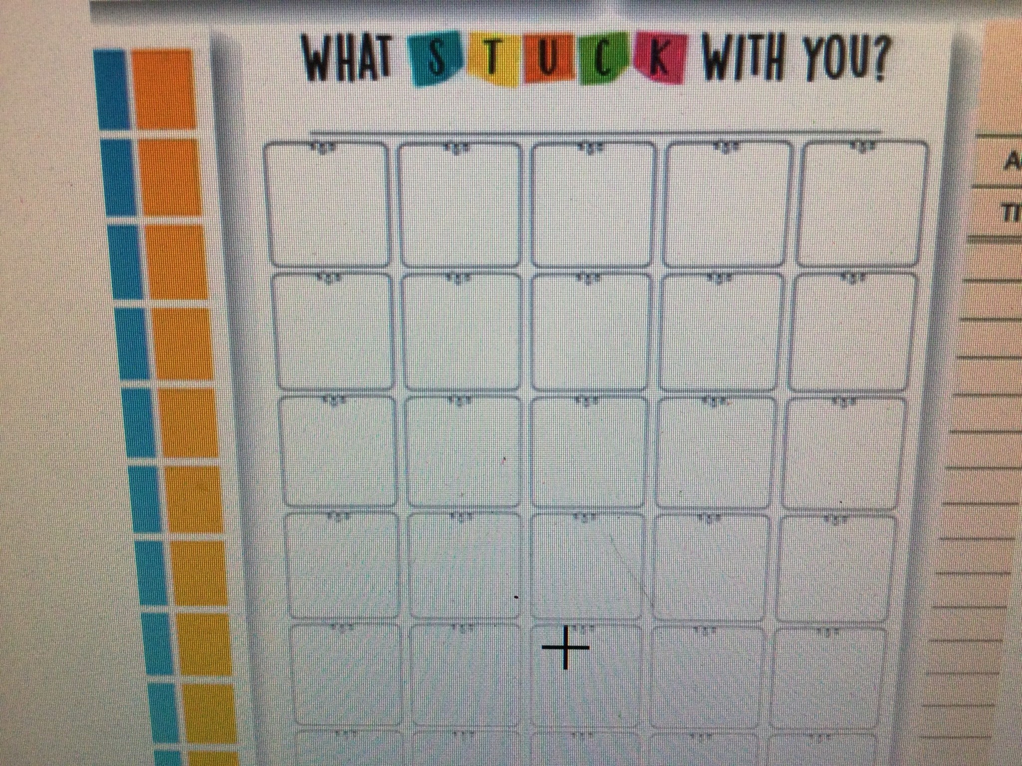 What Stuck With You? Chart - School Spot