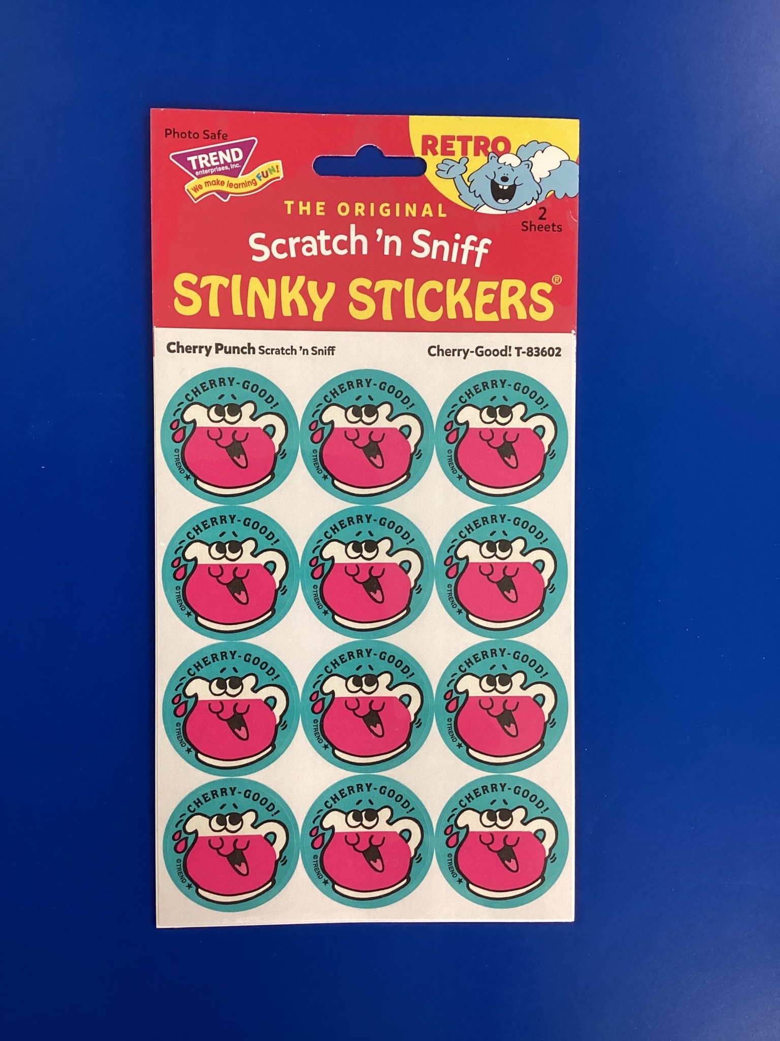 Cherry Punch Retro Stinky Stickers - School Spot