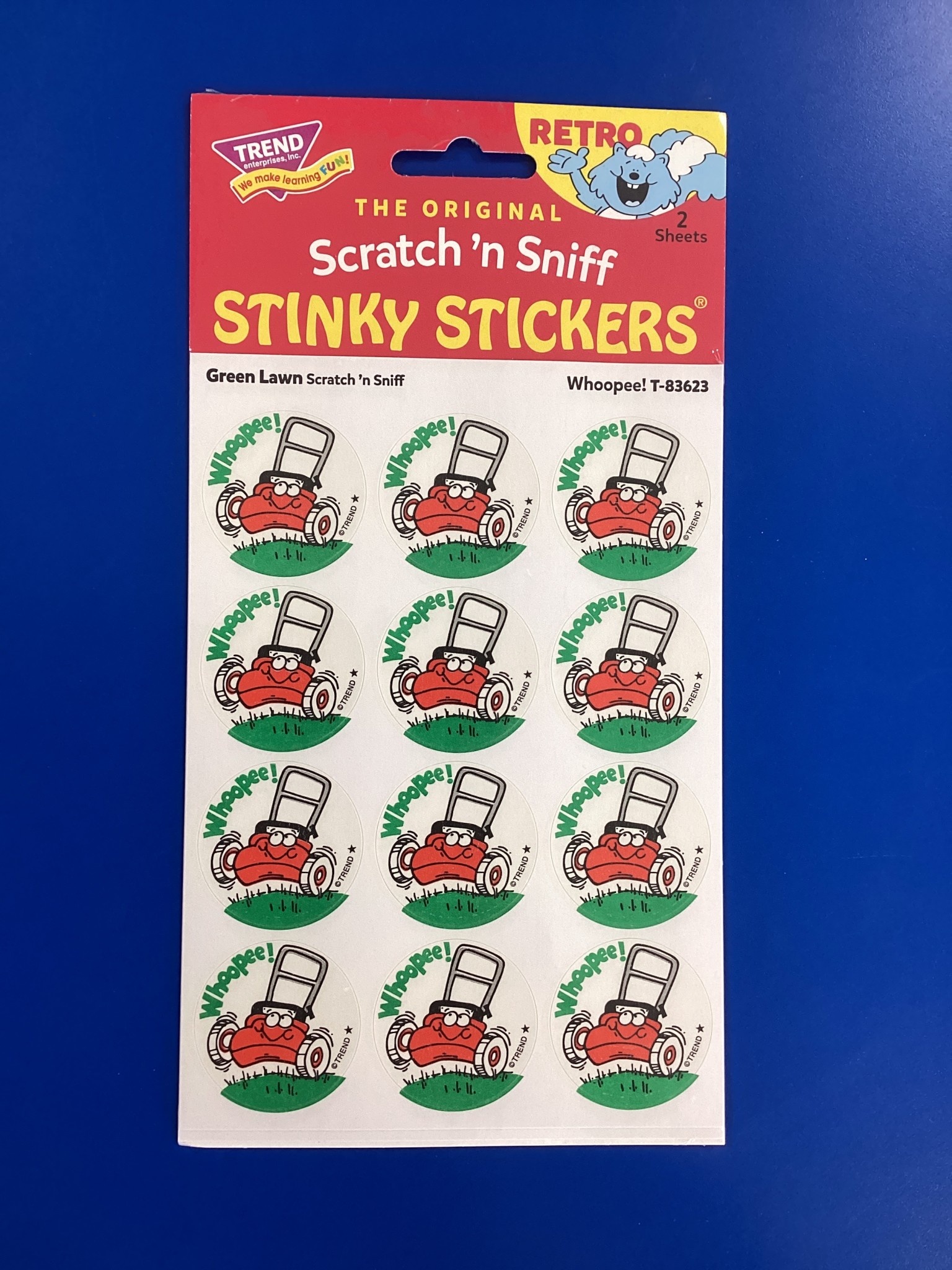 Green Grass Retro Stinky Stickers - School Spot