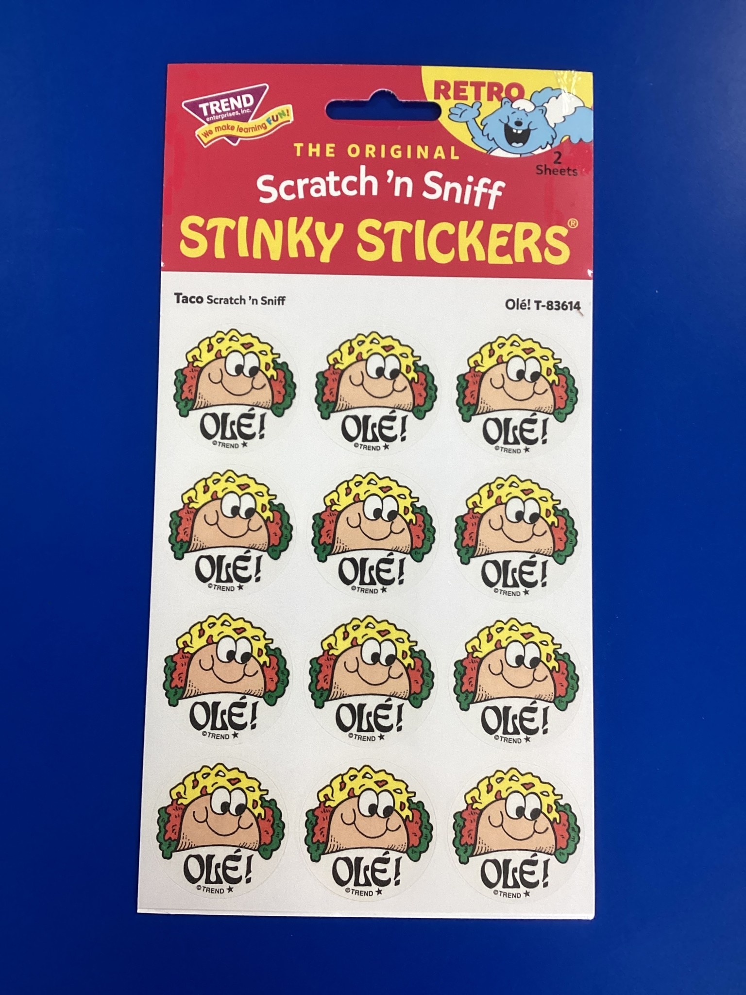 Taco Retro Stinky Stickers - School Spot