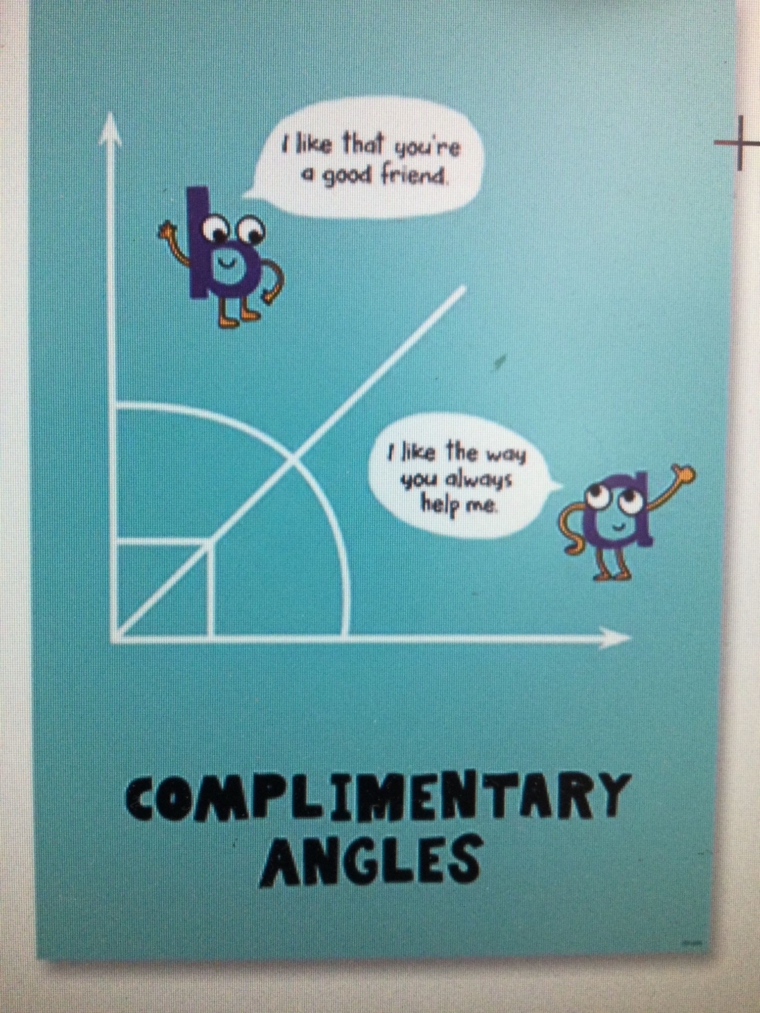 Complimentary Angles Poster Complimentary Angles Poster - School Spot