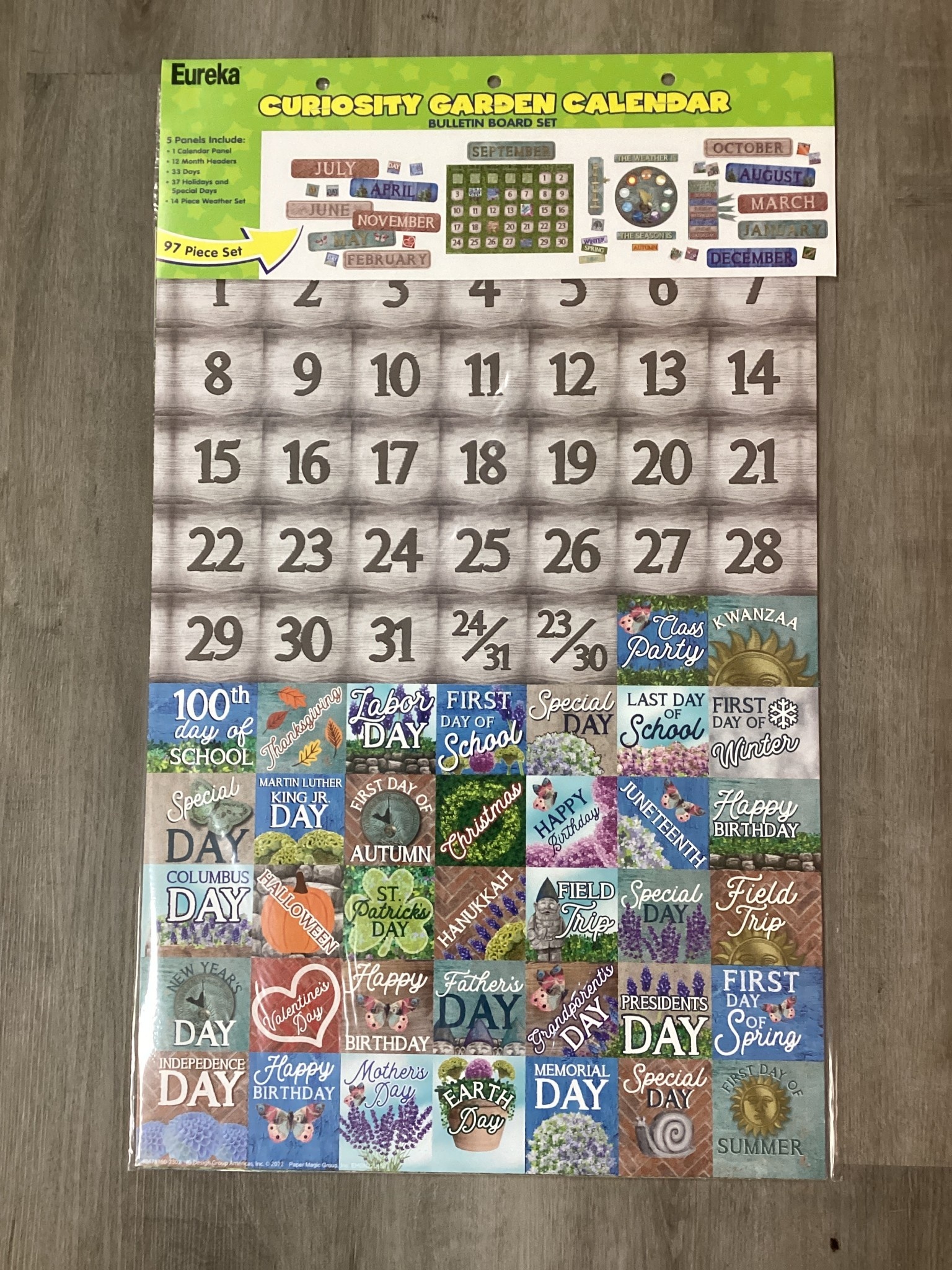 Curiosity Garden Calendar Bulletin Board - School Spot