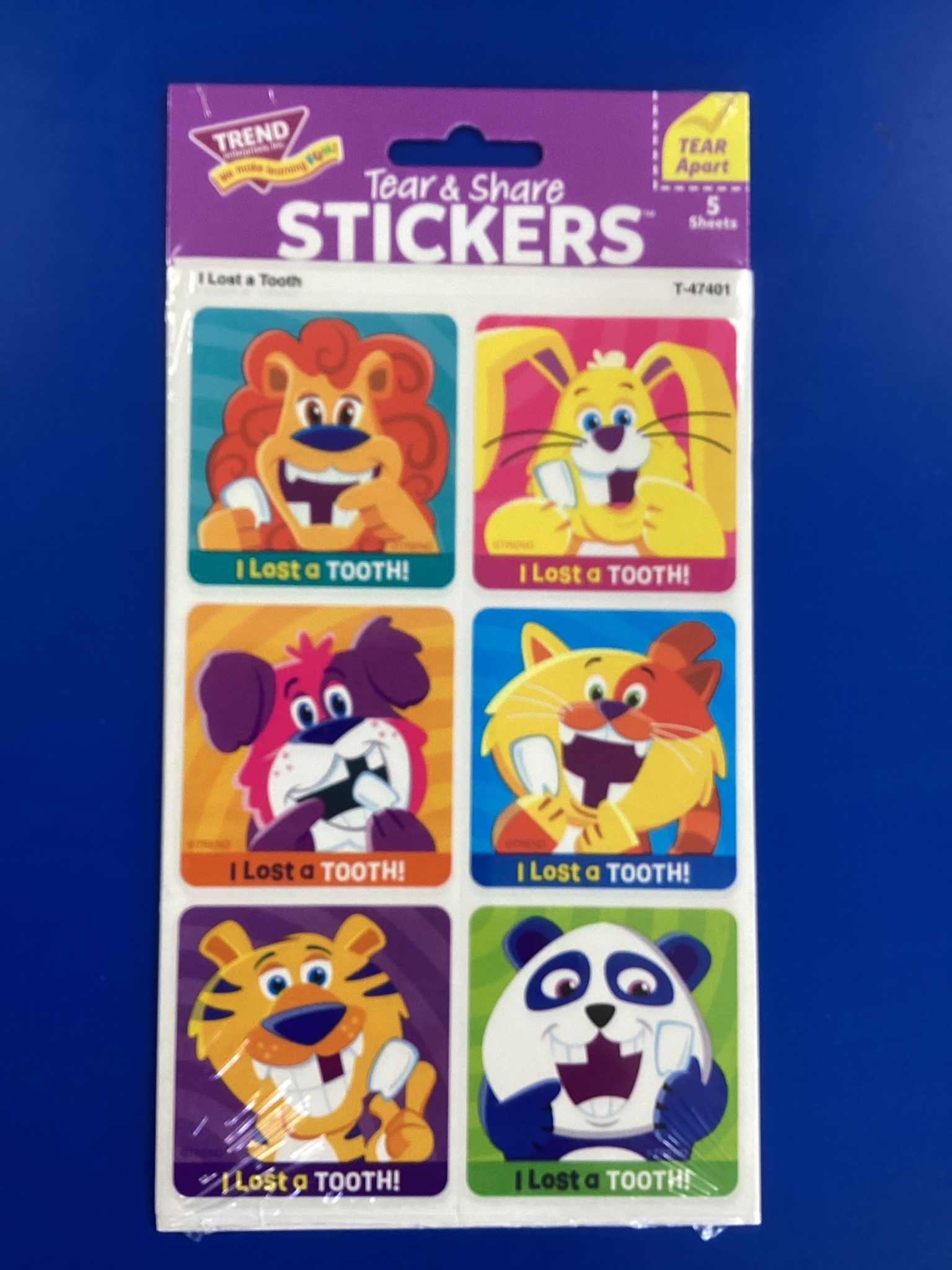 Tear & Share I Lost a Tooth Stickers 30pc - School Spot