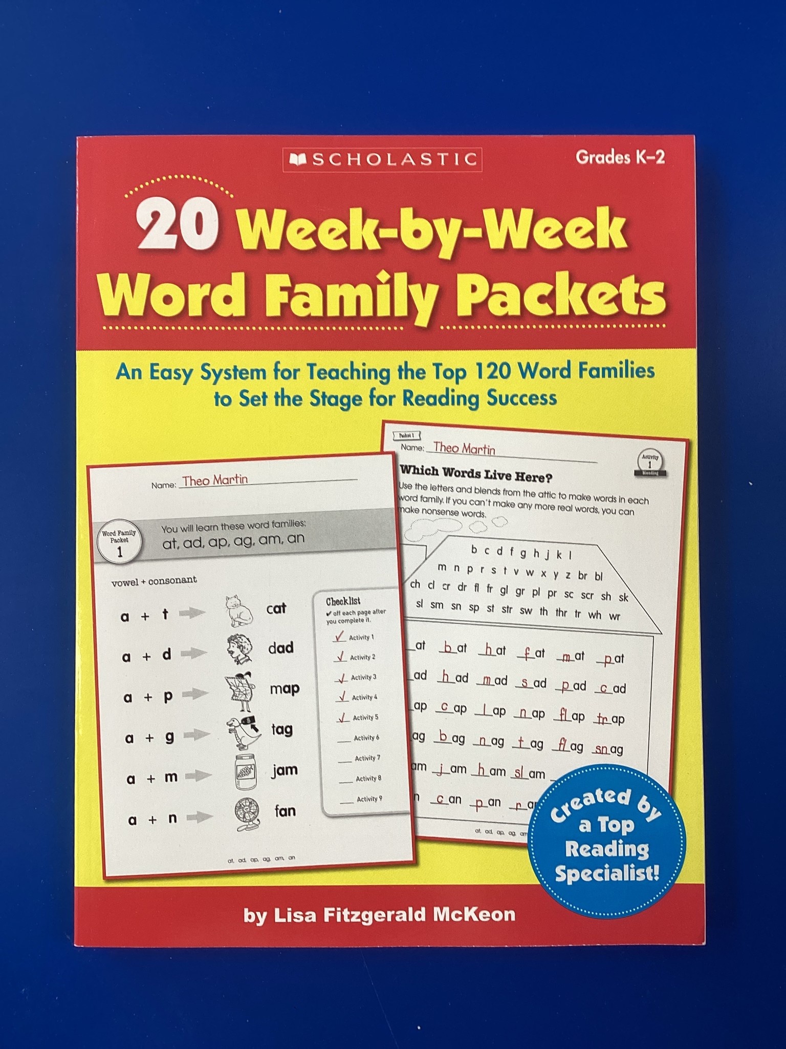 20 Week by Week Word Family Packets - School Spot