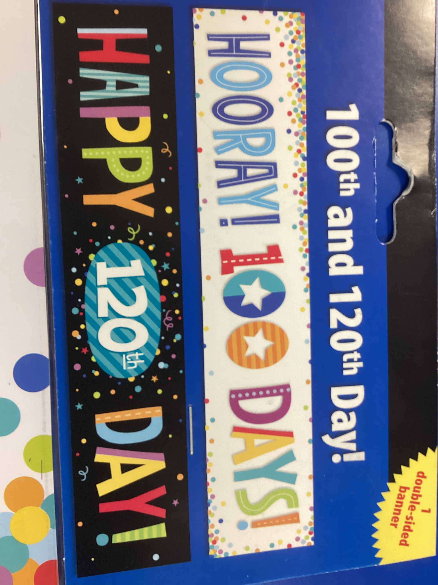 Hooray 100 Days Mini Banner - School Spot