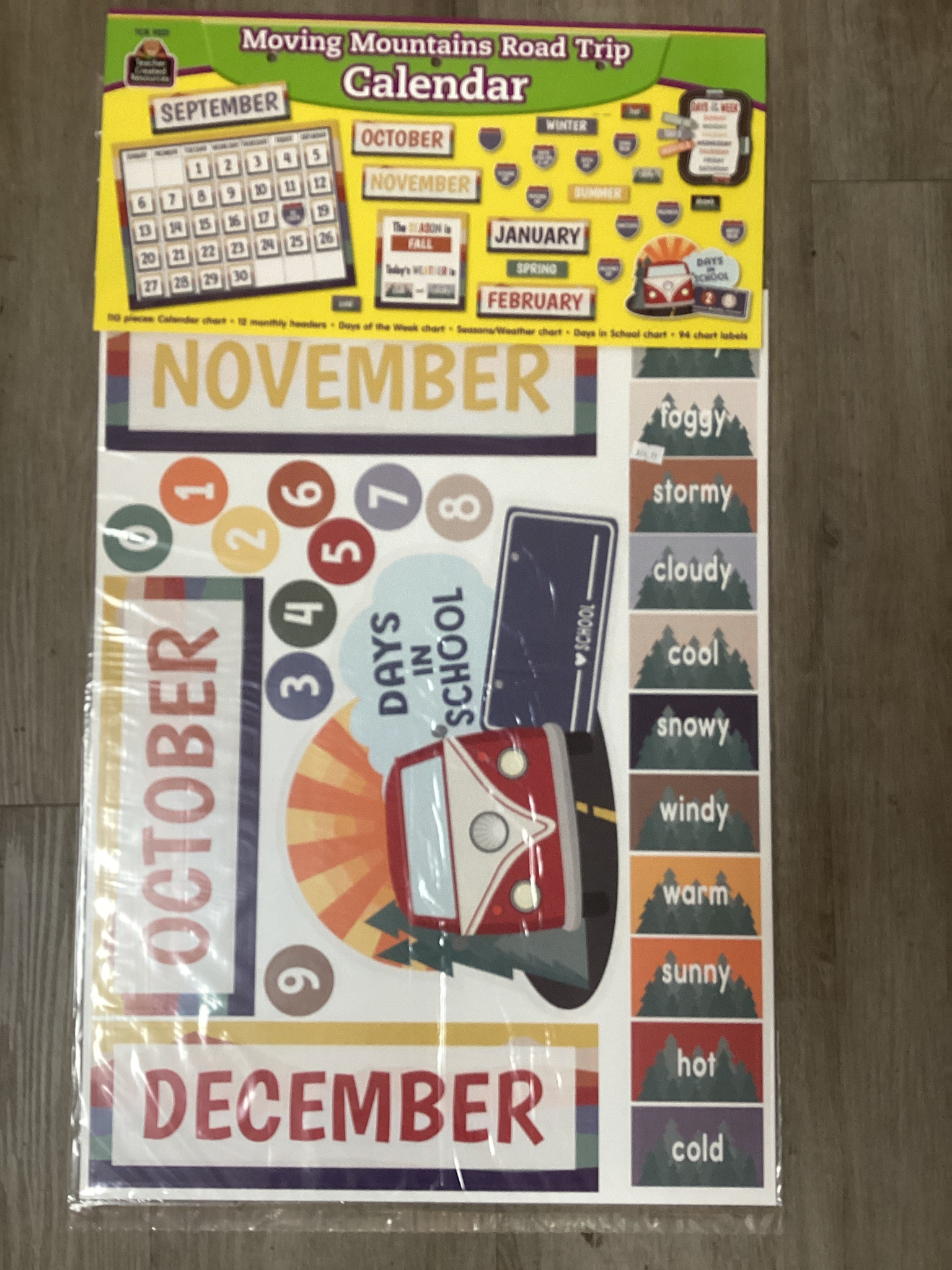 Moving Mountains Road Trip Calendar Bulletin Board - School Spot