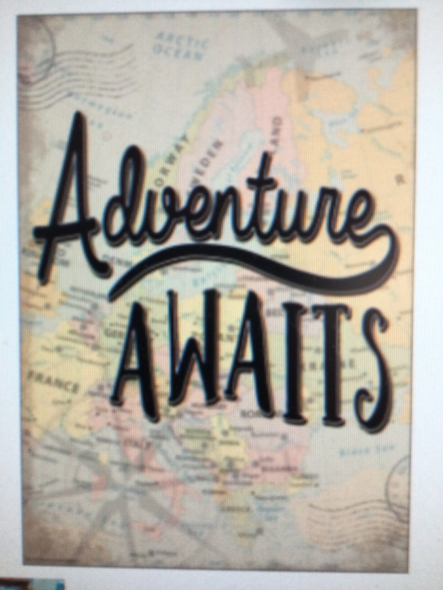 Travel the Map Adventure Awaits Map Poster - School Spot