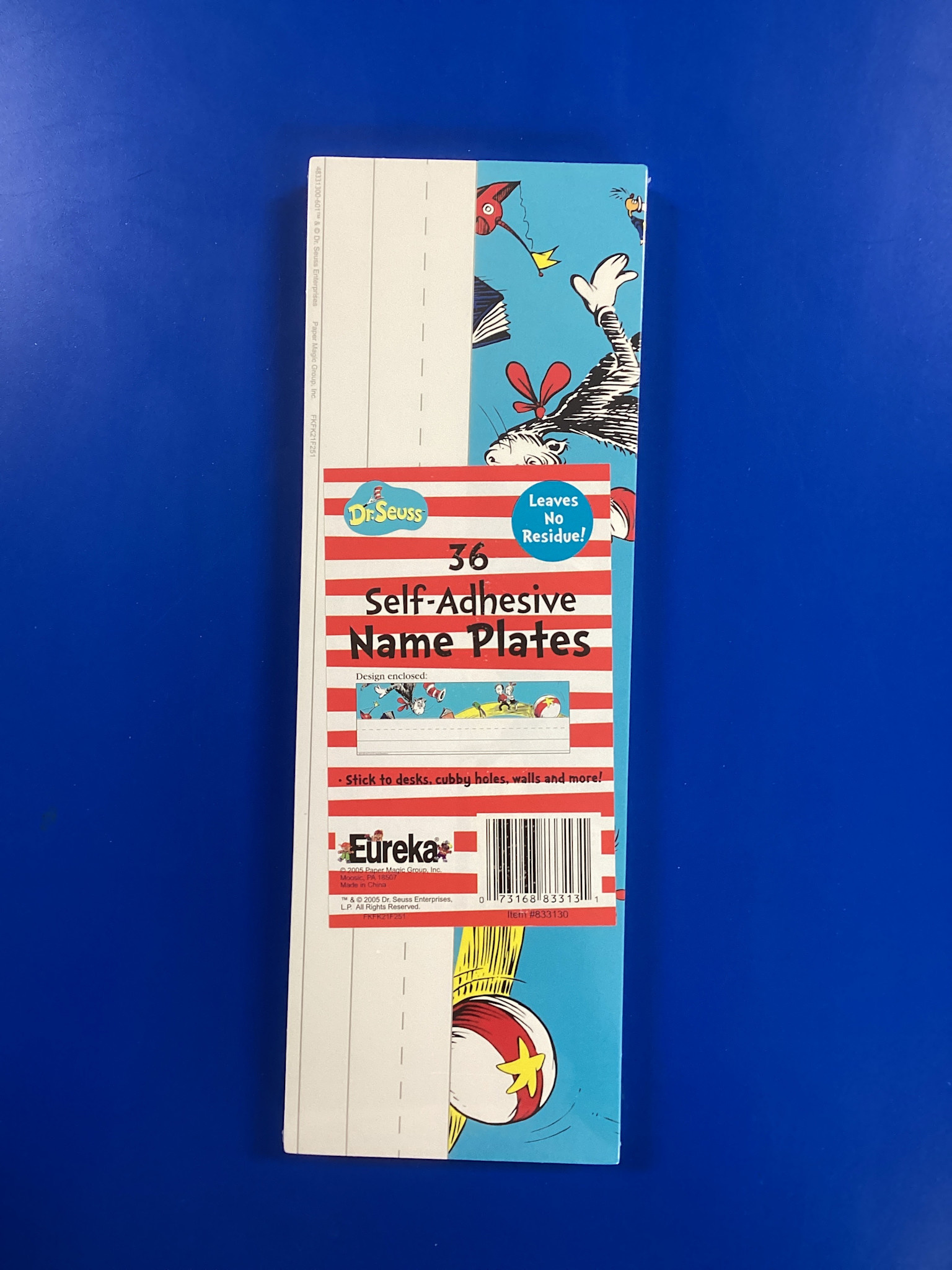 Dr. Seuss Cat in the Hat Self-Adhesive Name Plates 36pc - School Spot