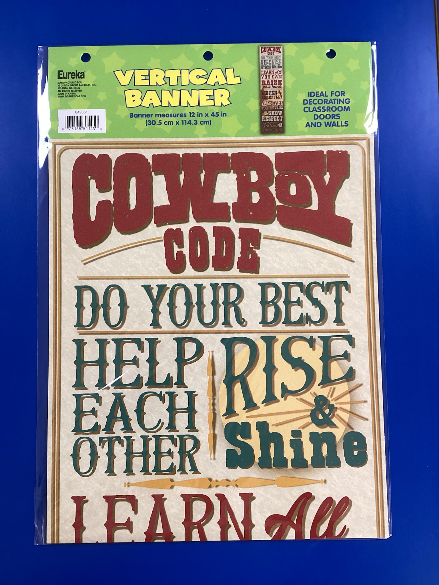 Wild Wild Classroom Cowboy Code Banner - School Spot