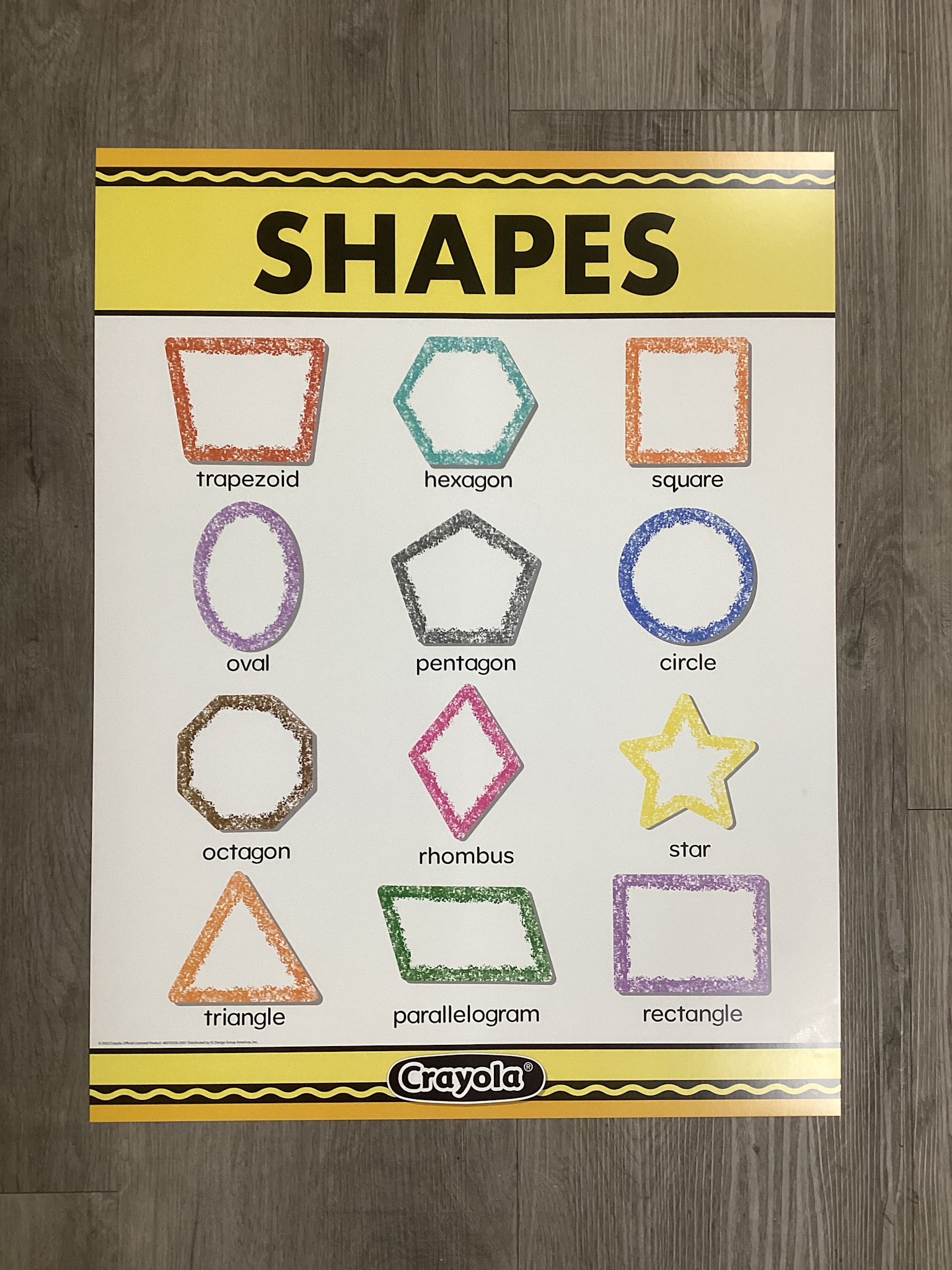 Crayola Shapes Chart - School Spot