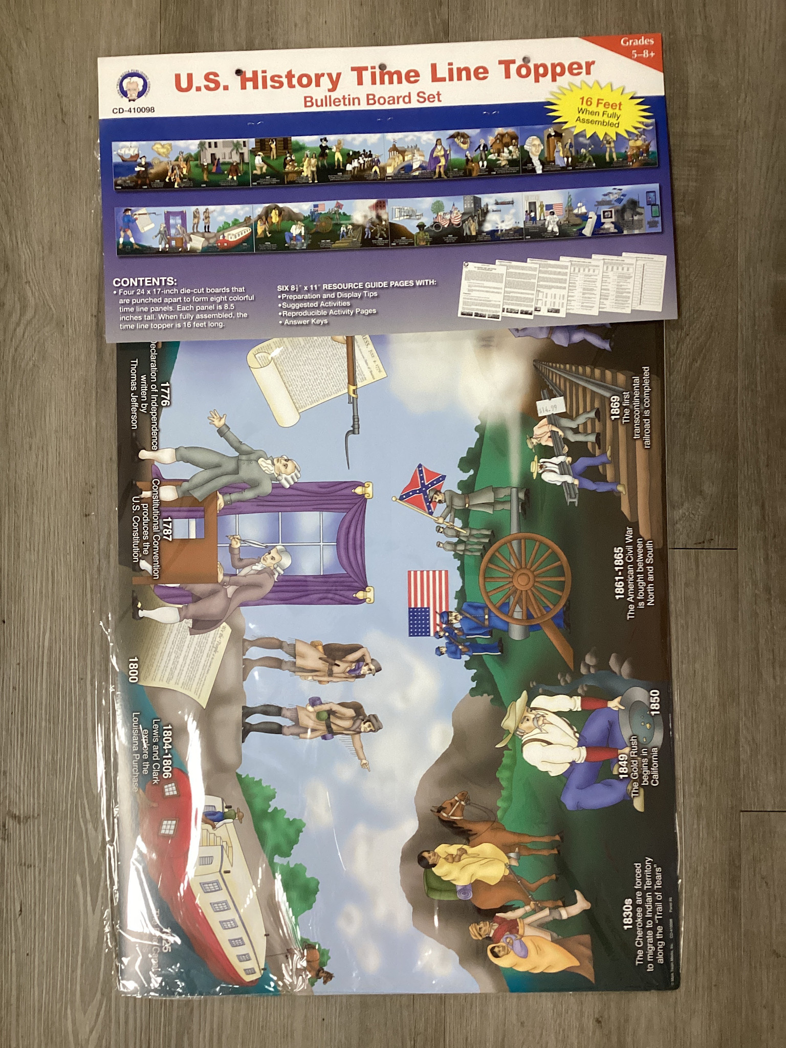 U.S. History Time Line Topper Bulletin Board Set Grade 5-8 - School Spot