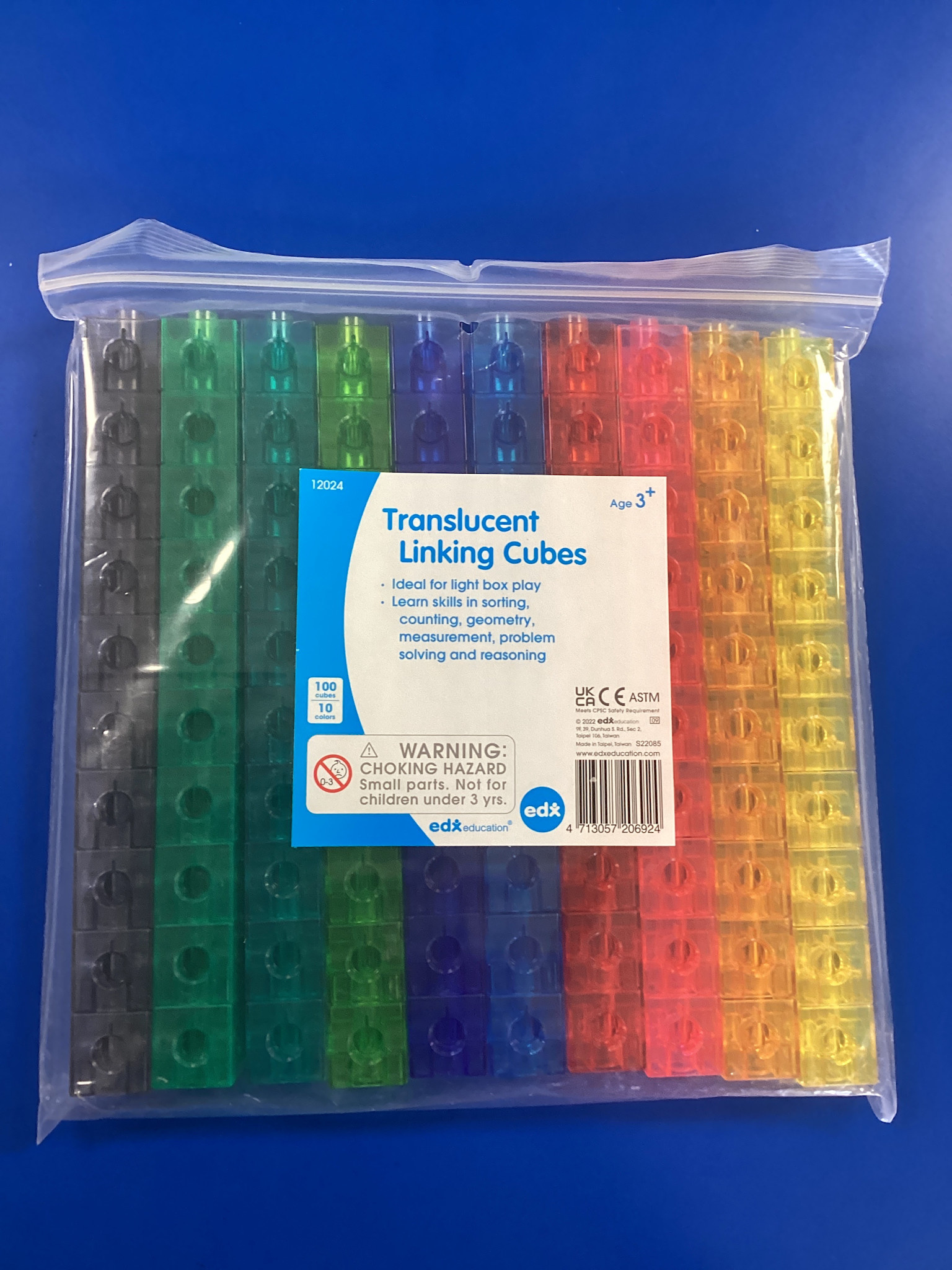 100 Translucent Linking Cubes - School Spot