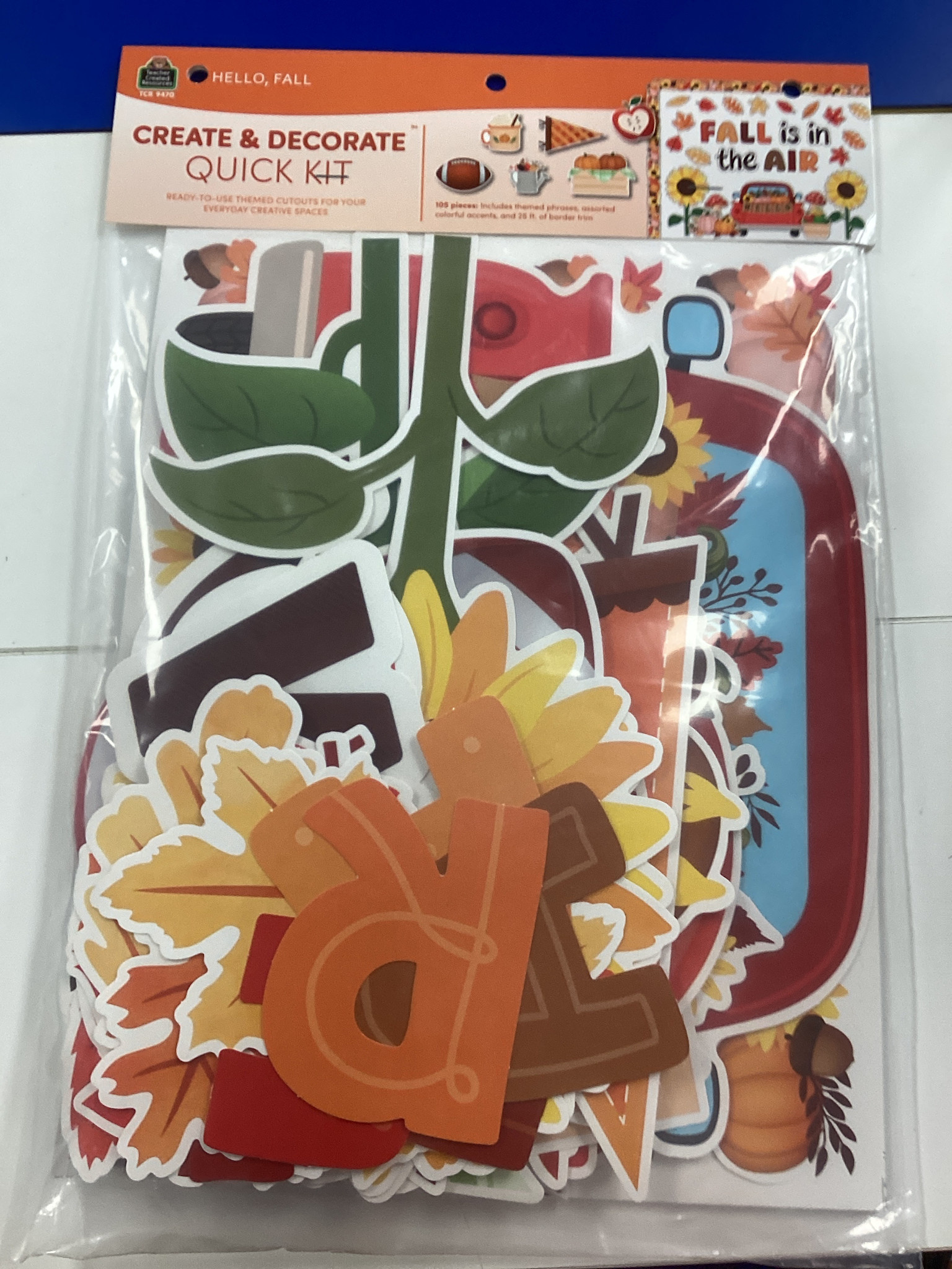 Hello Fall Quick Kit Mini Bulletin Board 105pc - School Spot