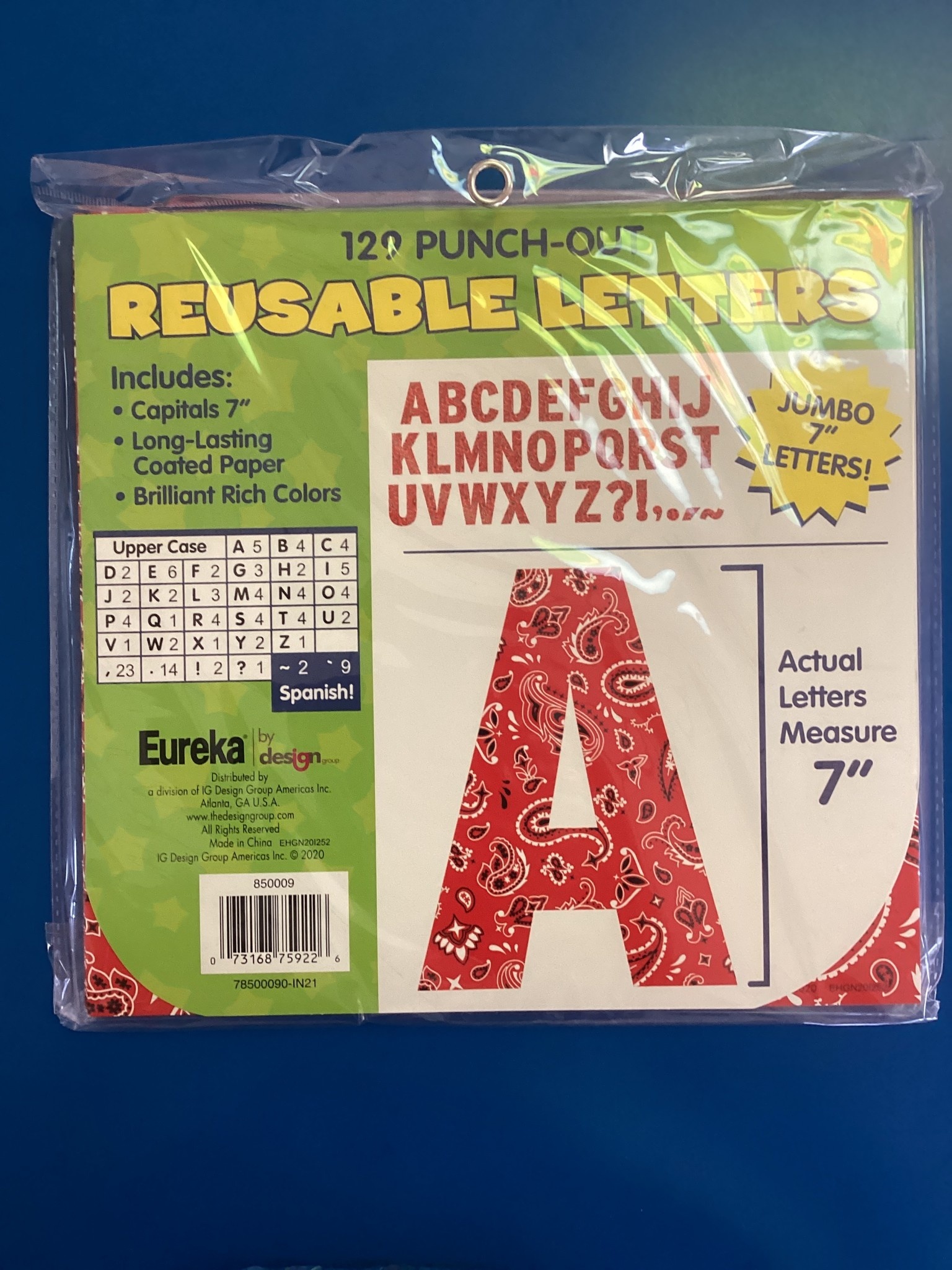 7" Red Bandana Letters - School Spot