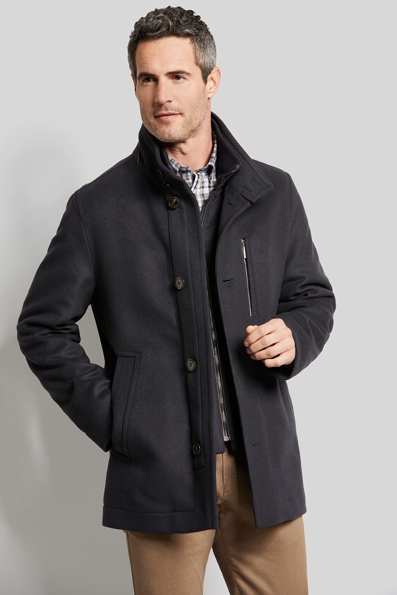 Caban classique en laine importé d'Allemagne Marine-Homme - Lacroix ...