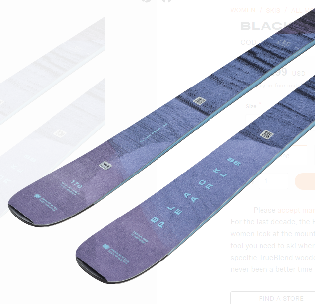 Blizzard Ski Black Pearl 88 2025 - FanatykCo Ski & Cycle