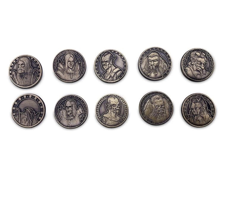 Adventure Coins: Life or Death Metal Coins Set of 10 - Sanctum Games