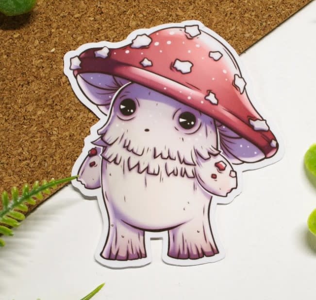 Mushroom Fairy Vinyl Sticker - Sanctum Games