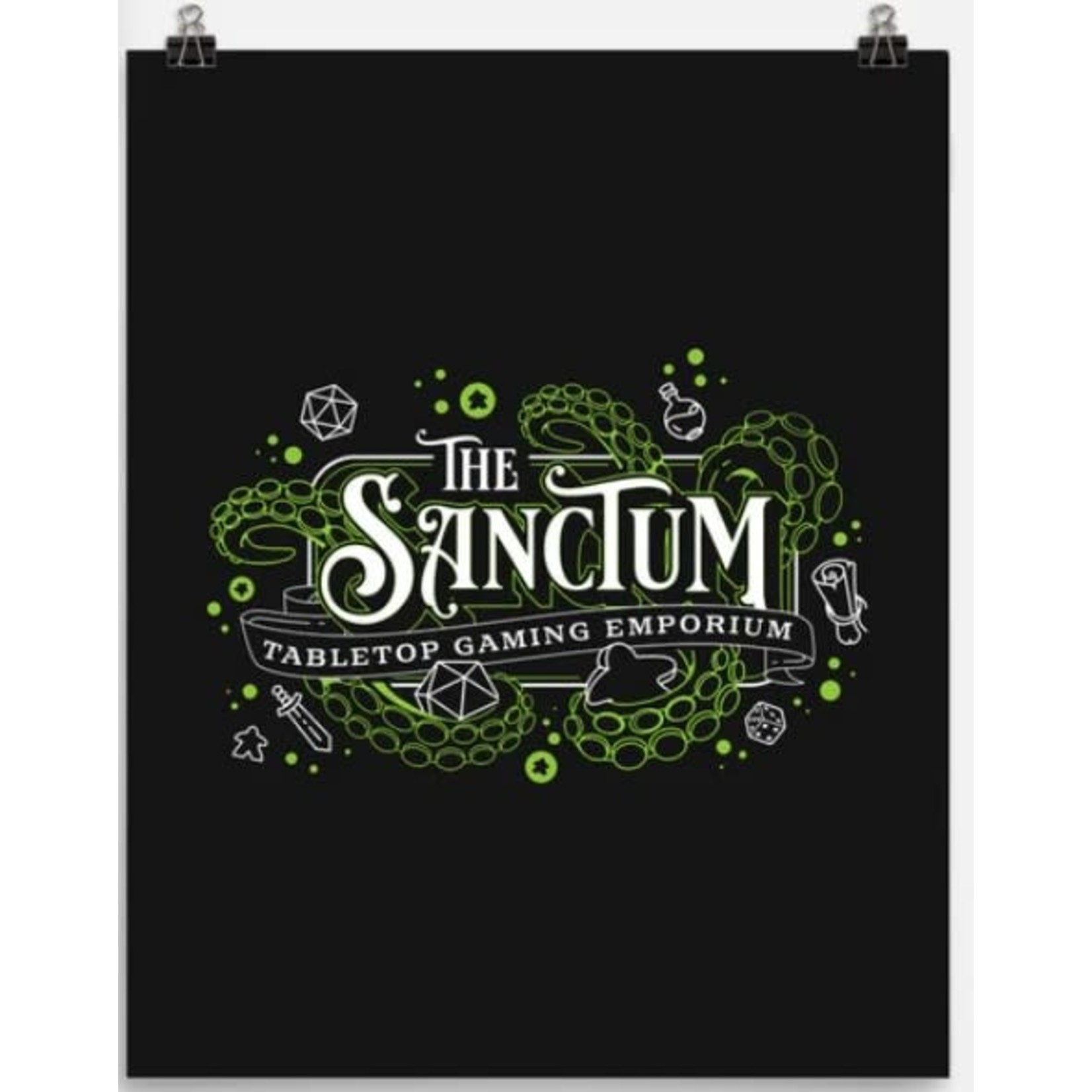 Poster 24"x36": The Sanctum Tentacle Logo - Sanctum Games