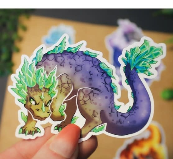 Elemental Dragon Sticker: Earth - Sanctum Games