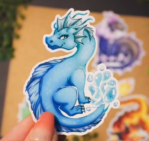 Elemental Dragon Sticker: Water - Sanctum Games