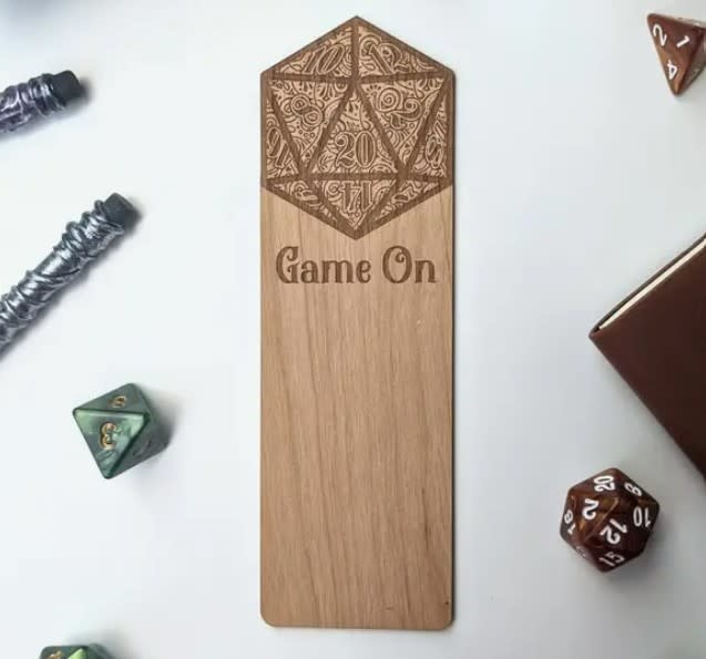 Game On D20 Wooden Bookmark - Sanctum Games