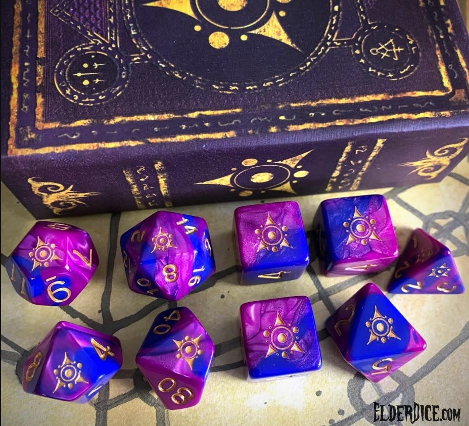 Elder Dice 9-Polyhedral Die Set: Sigil of the Dreamlands: Eldritch ...