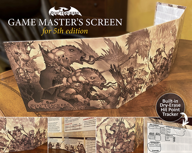 Stat Trackers: Game Master's Screen for 5e - Sanctum Games