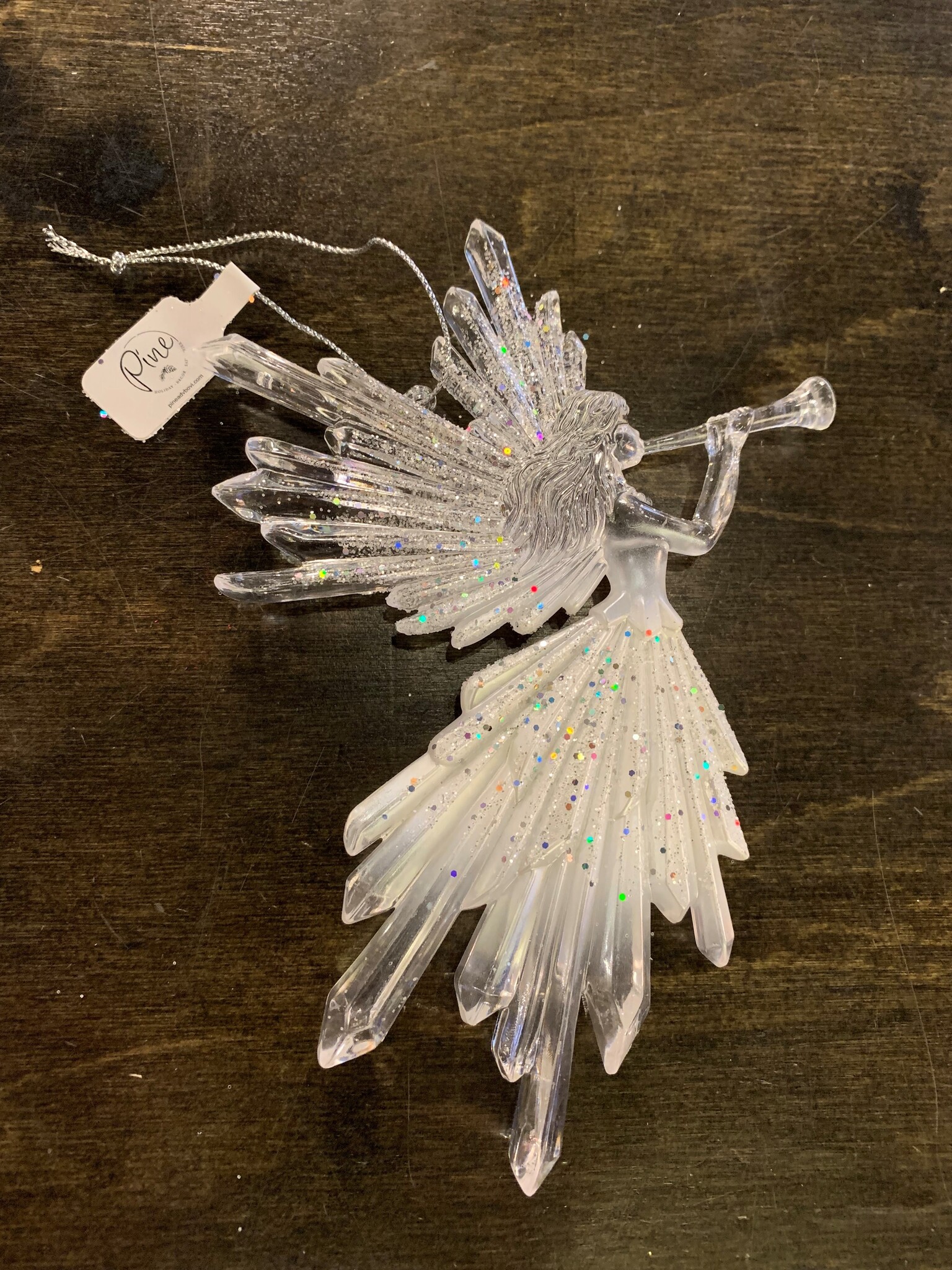 Christmas Angel Ornament * 7" * Clear - Khaya Home Decor & Design