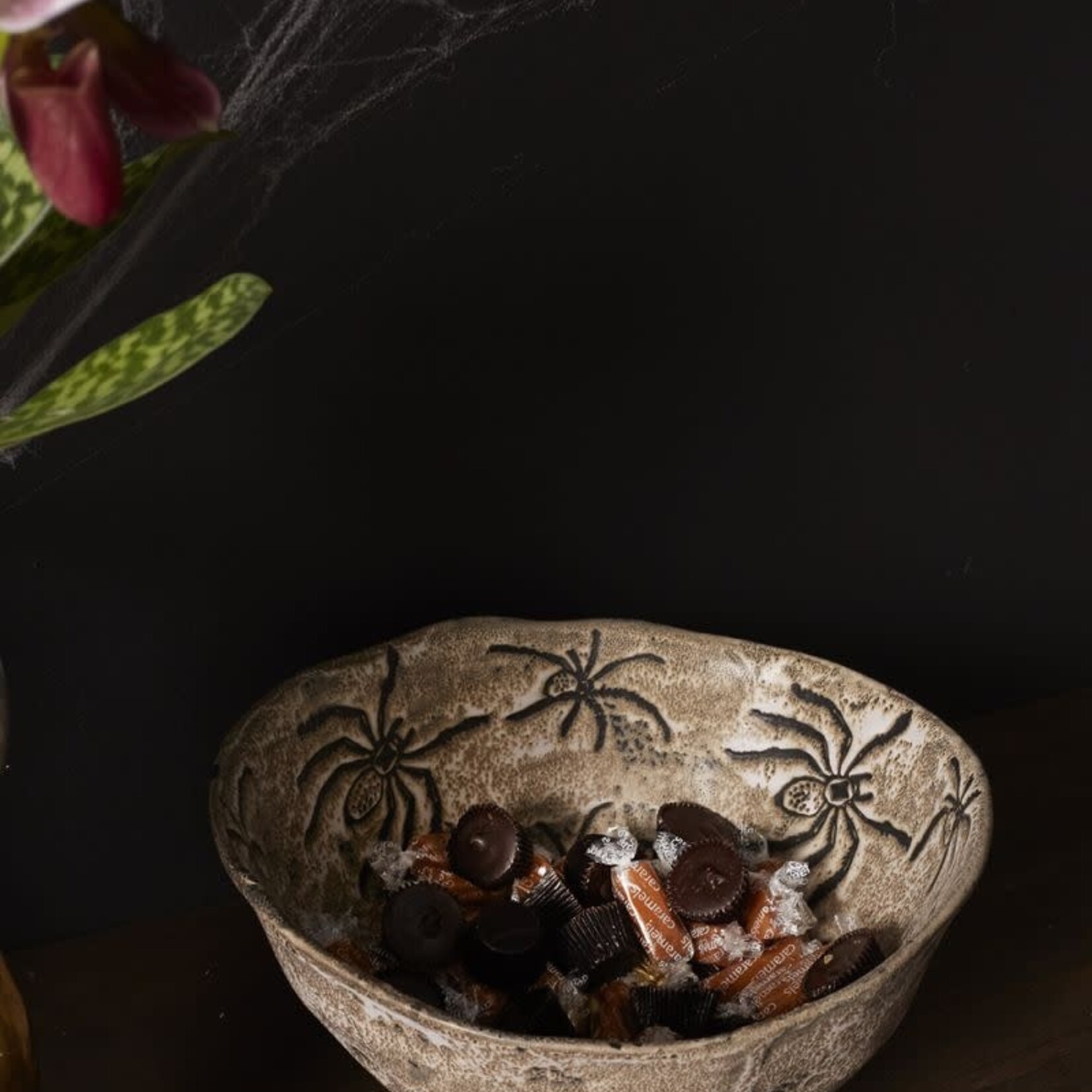 AD - Halloween Creepy Crawler Spider Bowl - The Periwinkle Shoppe