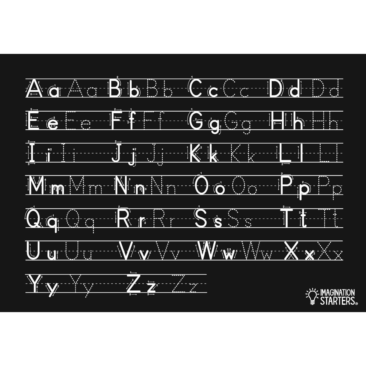 Alphabet Letters Chalkboard Learning Mat - The Periwinkle Shoppe