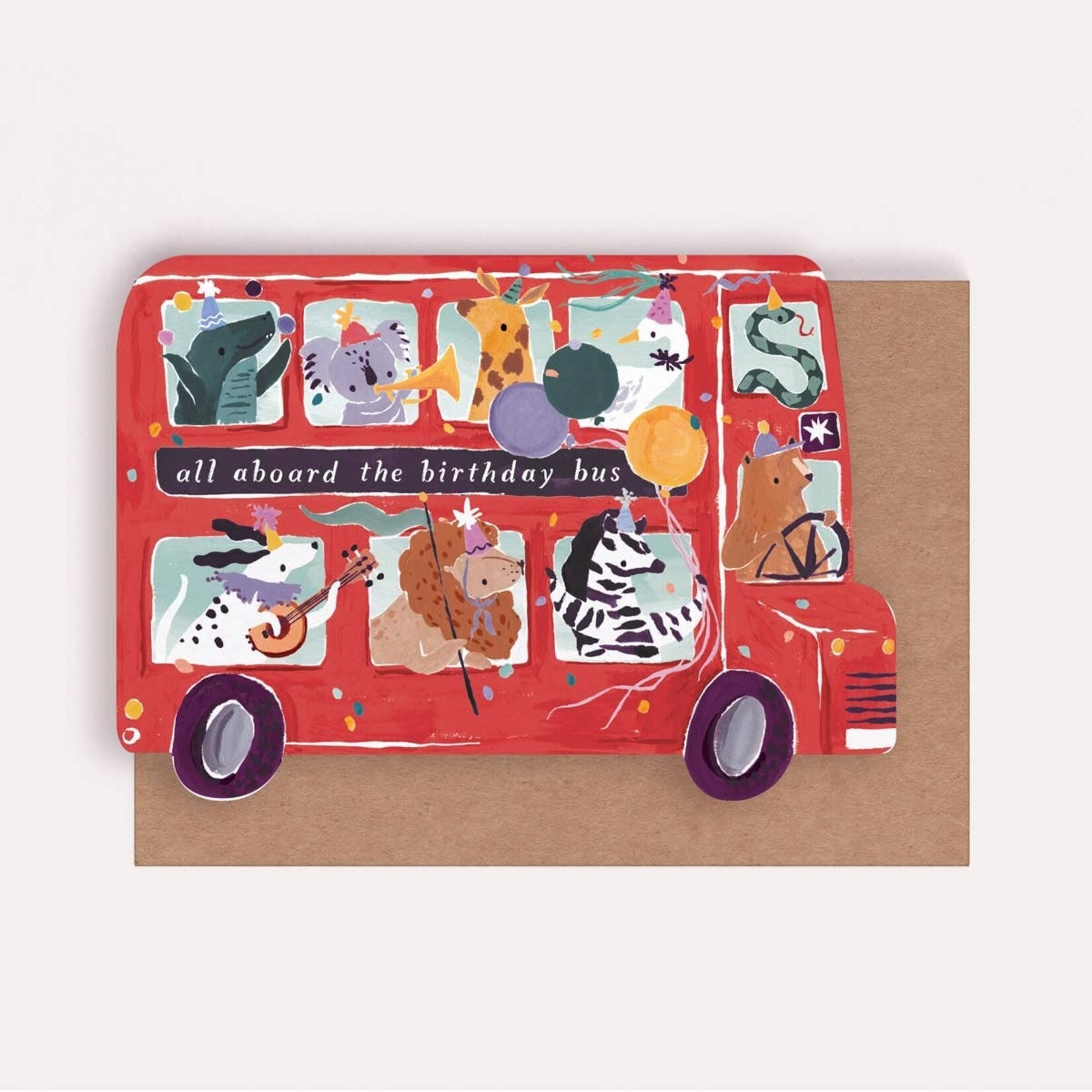 Sister Paper Co. Kids Party Bus Birthday Card - The Periwinkle Shoppe