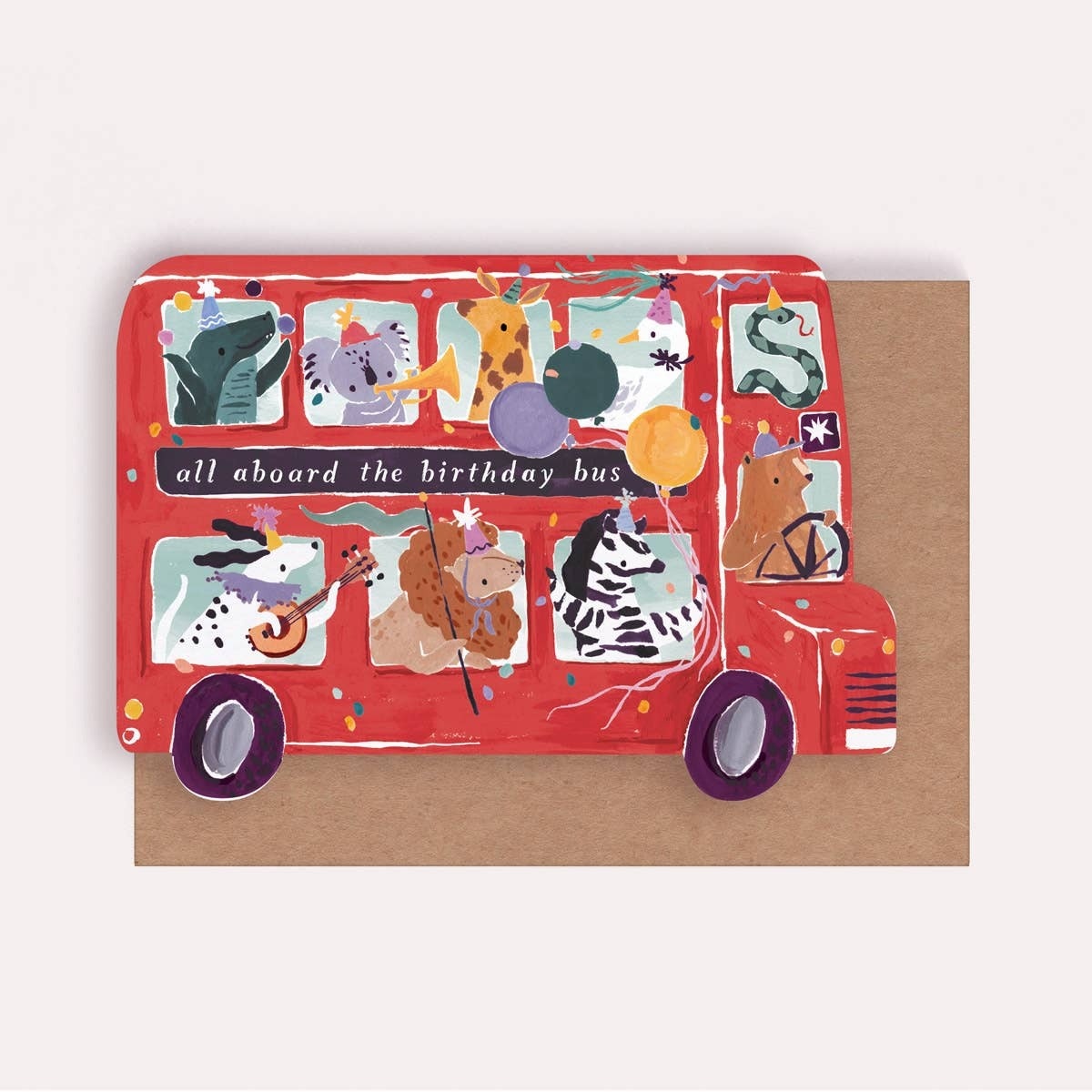Sister Paper Co. Kids Party Bus Birthday Card - The Periwinkle Shoppe