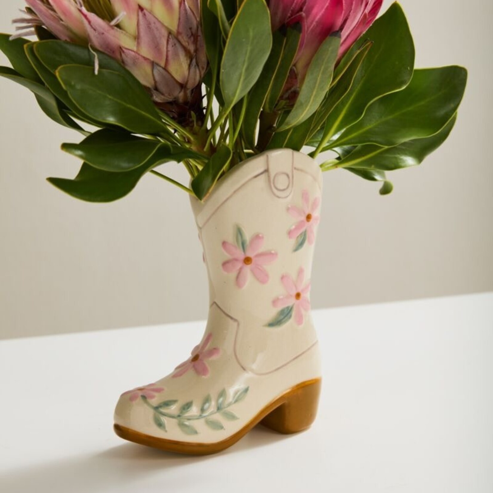 Accent Decor Cowgirl Boot Planter Vase - The Periwinkle Shoppe