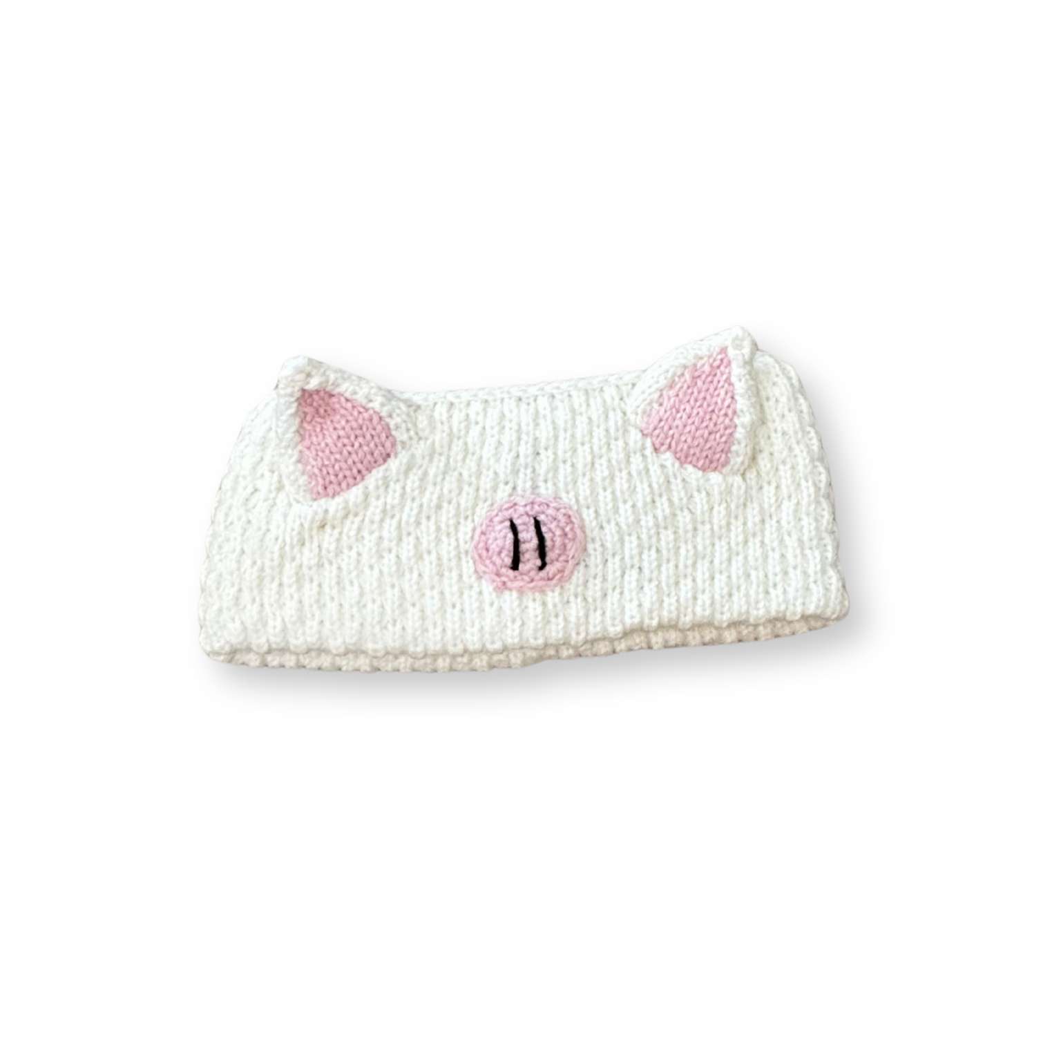 Pig Headband Ear Warmer Earmuff Cream Pink - The Periwinkle Shoppe