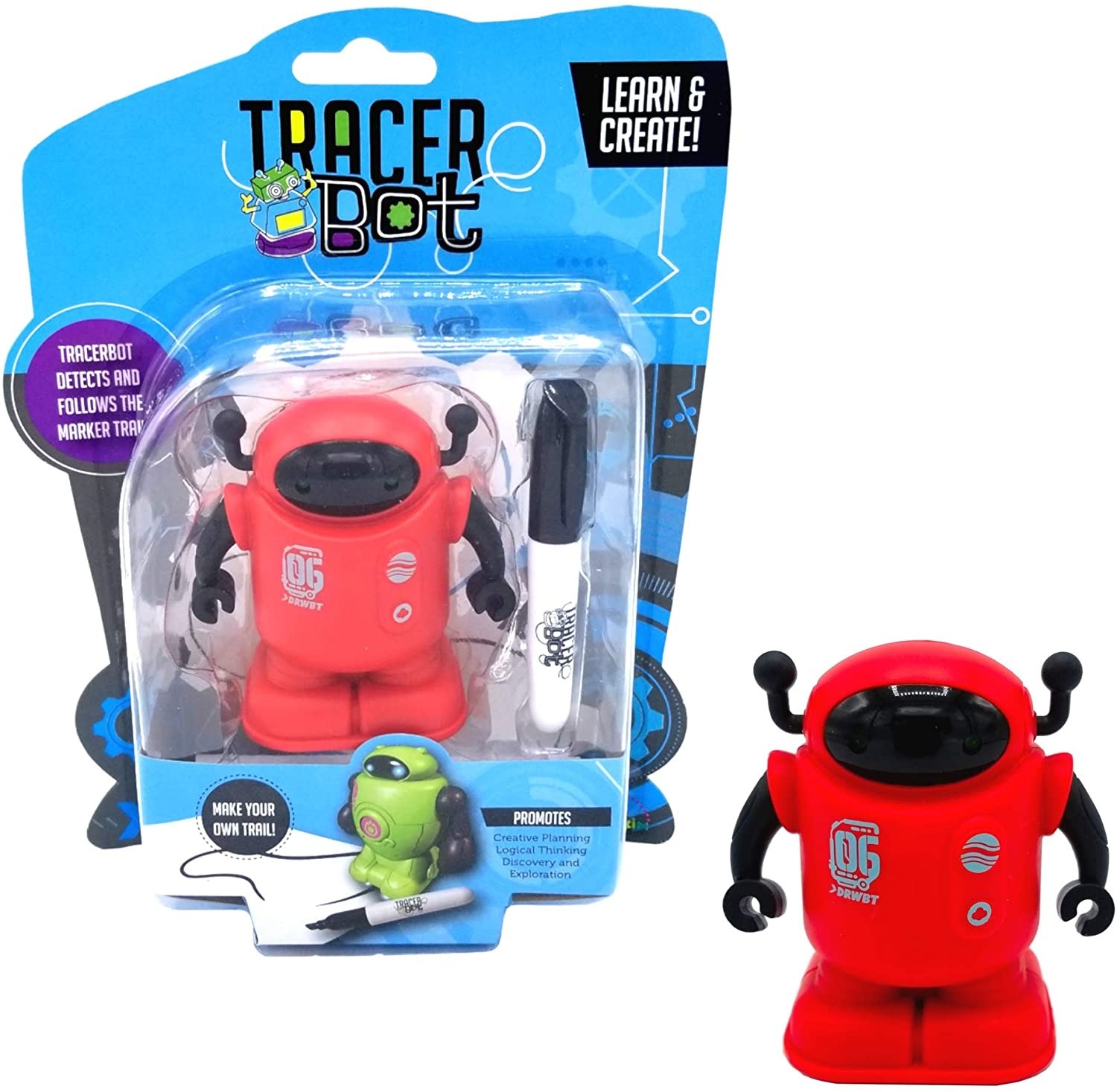 Tracer Bot Robot by Mukikim Available in Green, Red & Blue - The ...