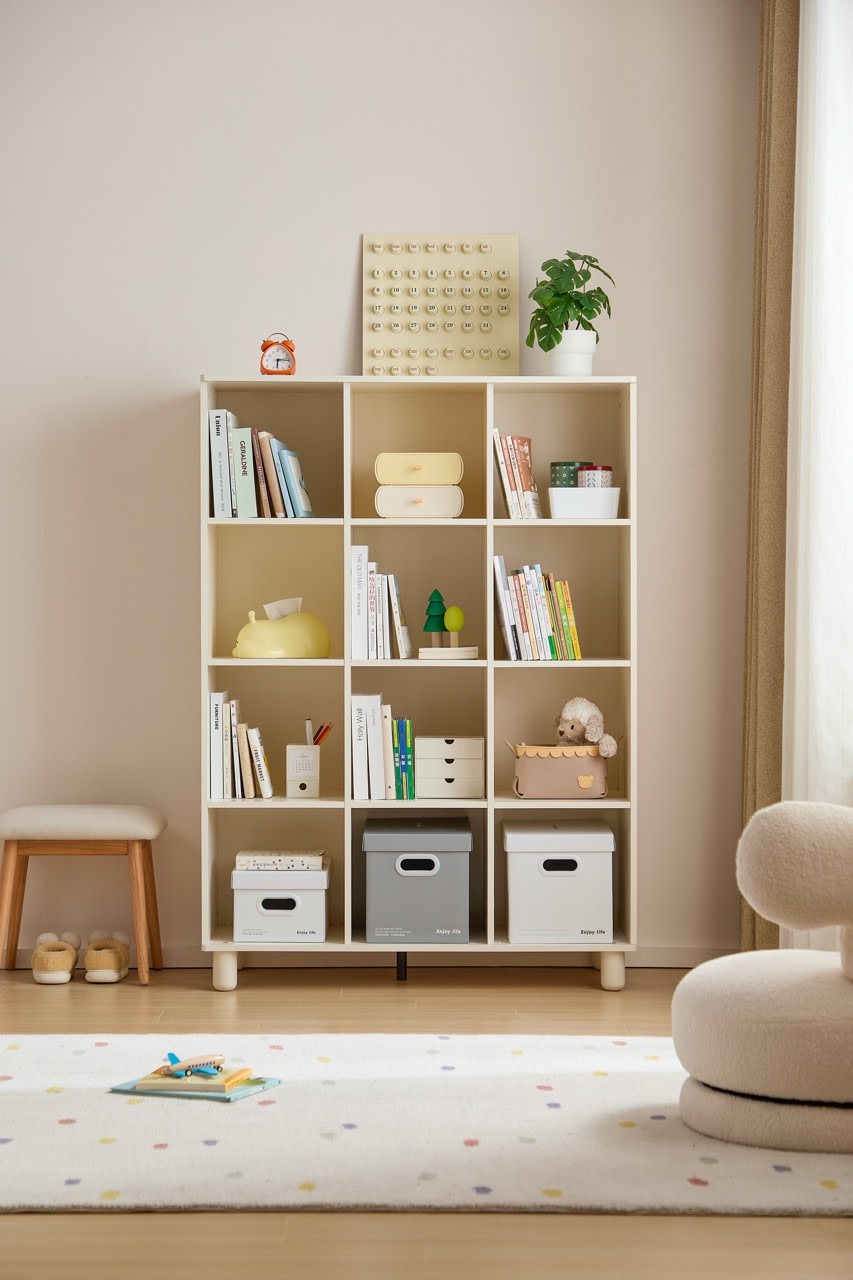 Mini bibliothèque x12 Blanc - TIKI