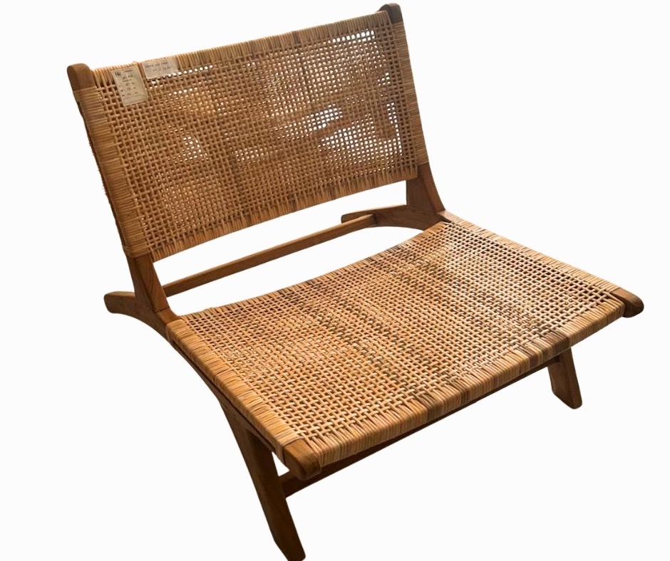 Lazy chair en teck et rotin 65x77x66 Cm - TIKI