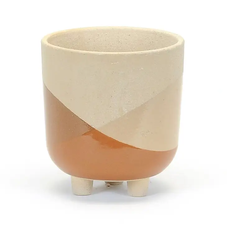 Small Multi-Coloured Earth Tone Planter - Copper Alley Gift Boutique