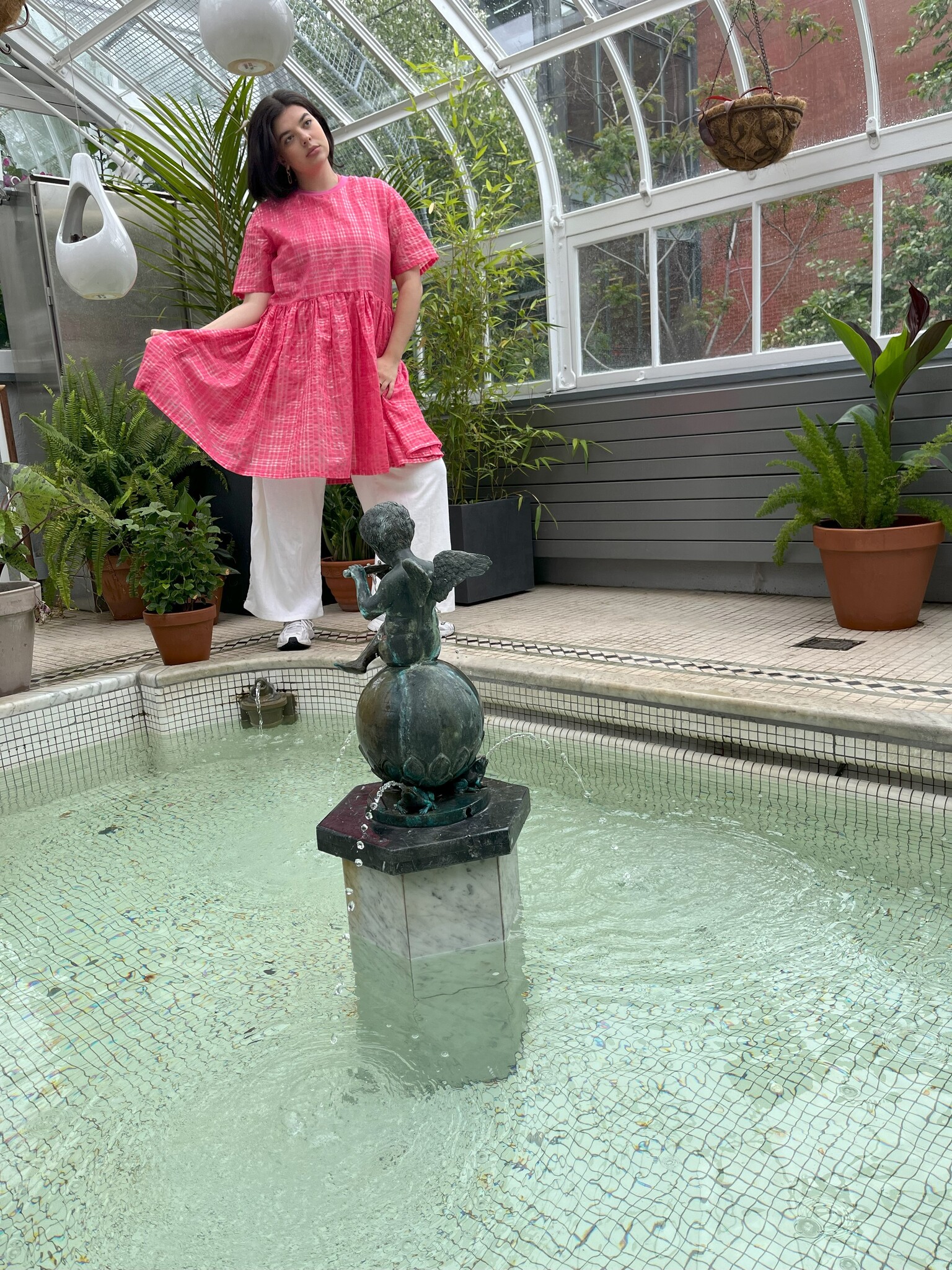 Studio Citizen Babydoll Dress in Pink Plaid - CITIZEN VINTAGE