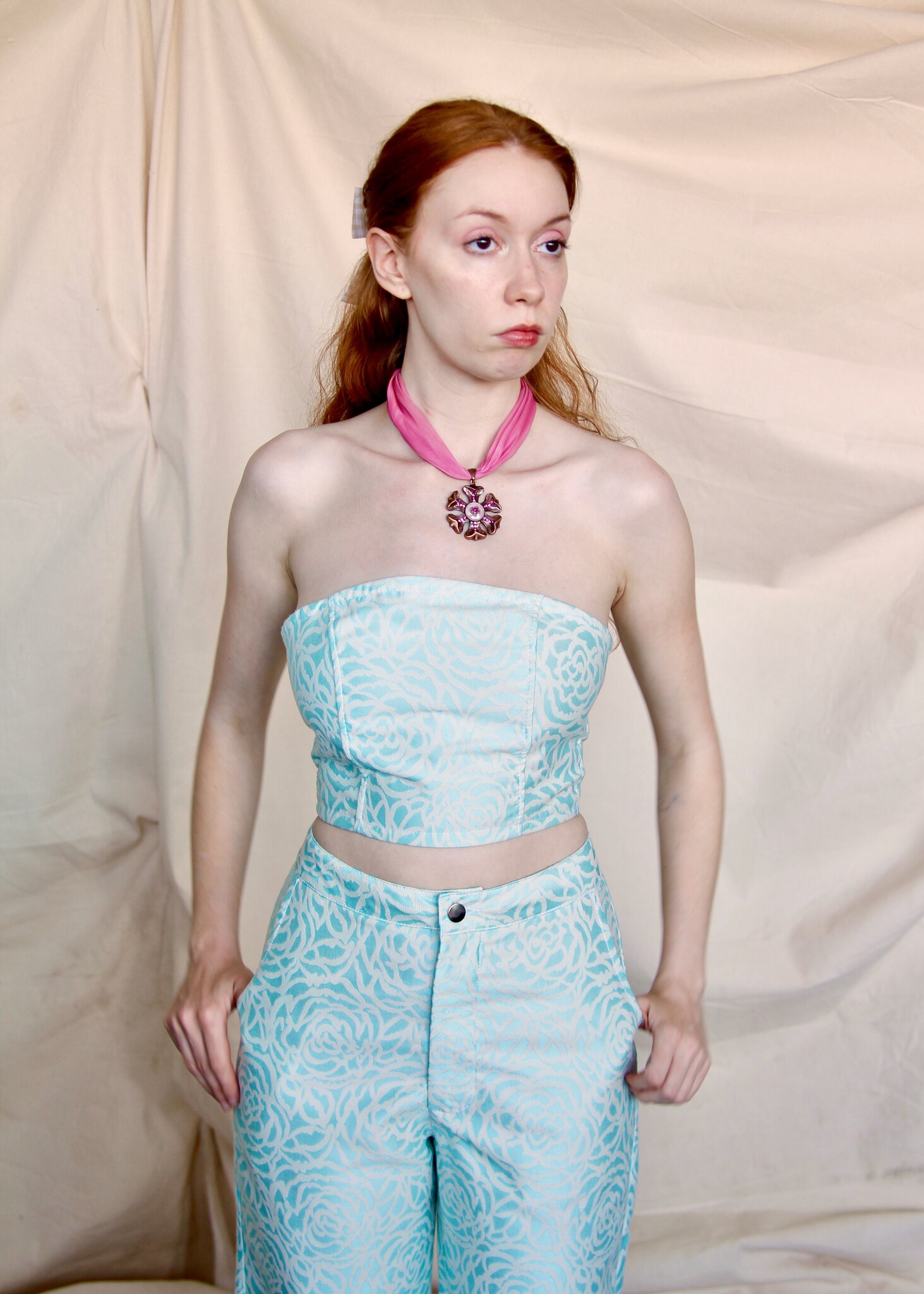 Studio Citizen Corset in Turquoise Rose - CITIZEN VINTAGE