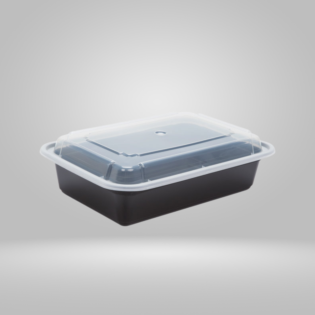 Black Rectangular Meal Prep Container with Clear Lid 32oz, 20 sets - Buhaya Solutions