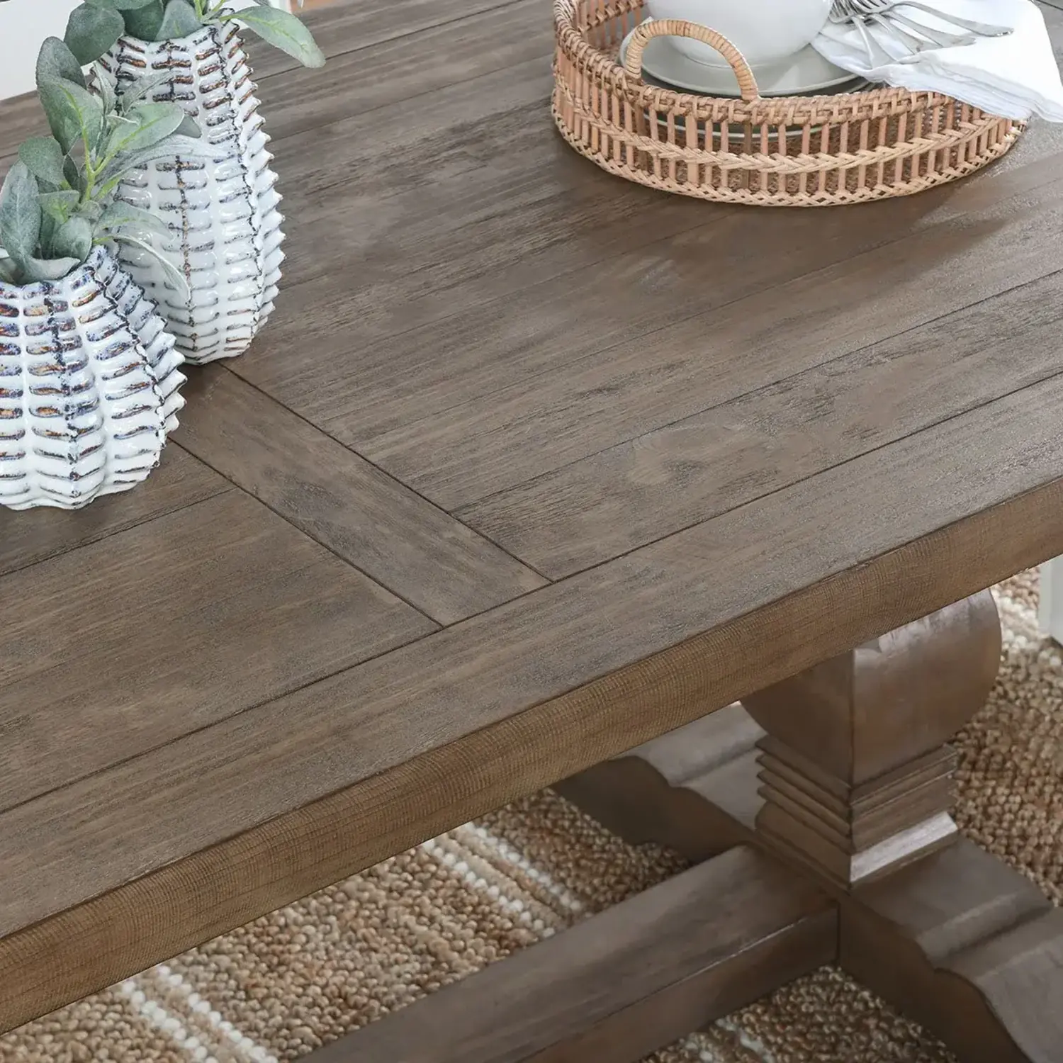 Caleb Solid Wood Rectangular Dining Table - Jes & Gray Living