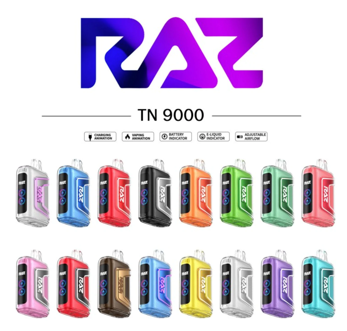 Raz Raz Mega 9000 Puff Rechargeable Disposable Vape Dragon Fruit ...