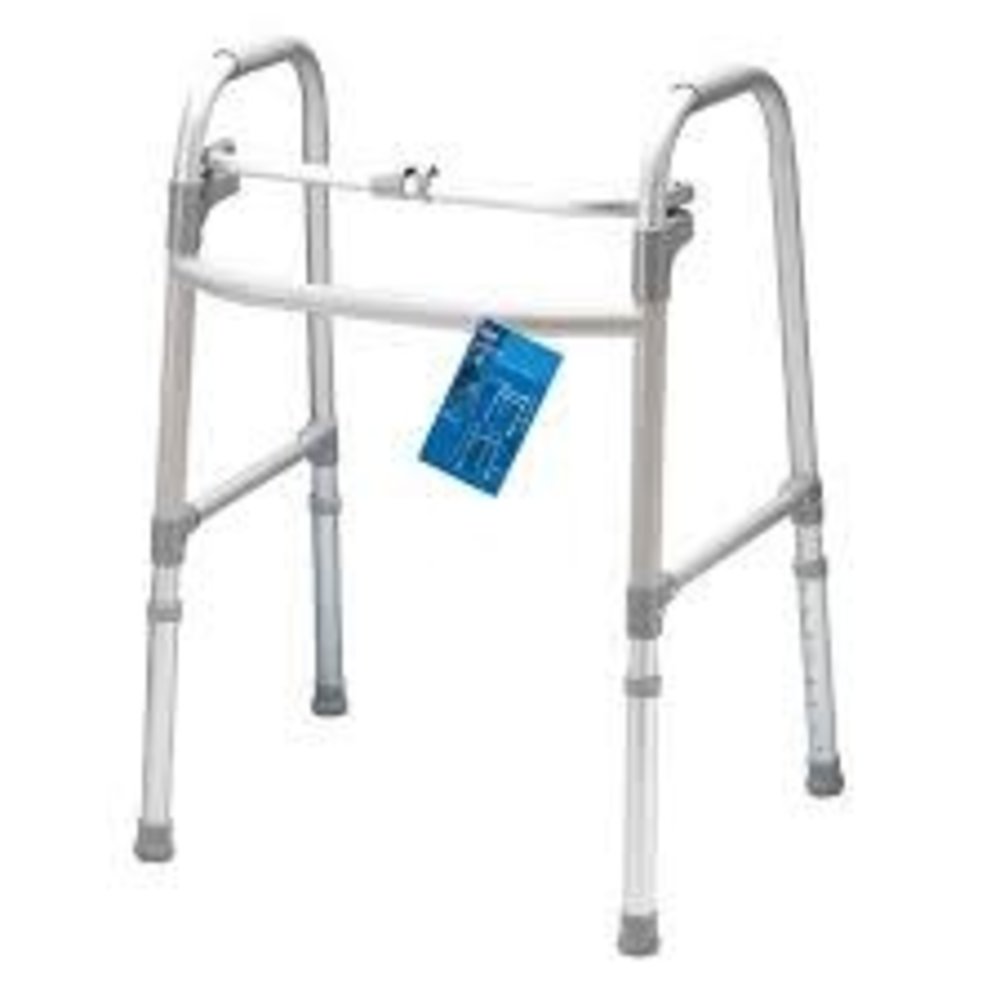 Carex Single-button Folding Walker - Medi Healthcare