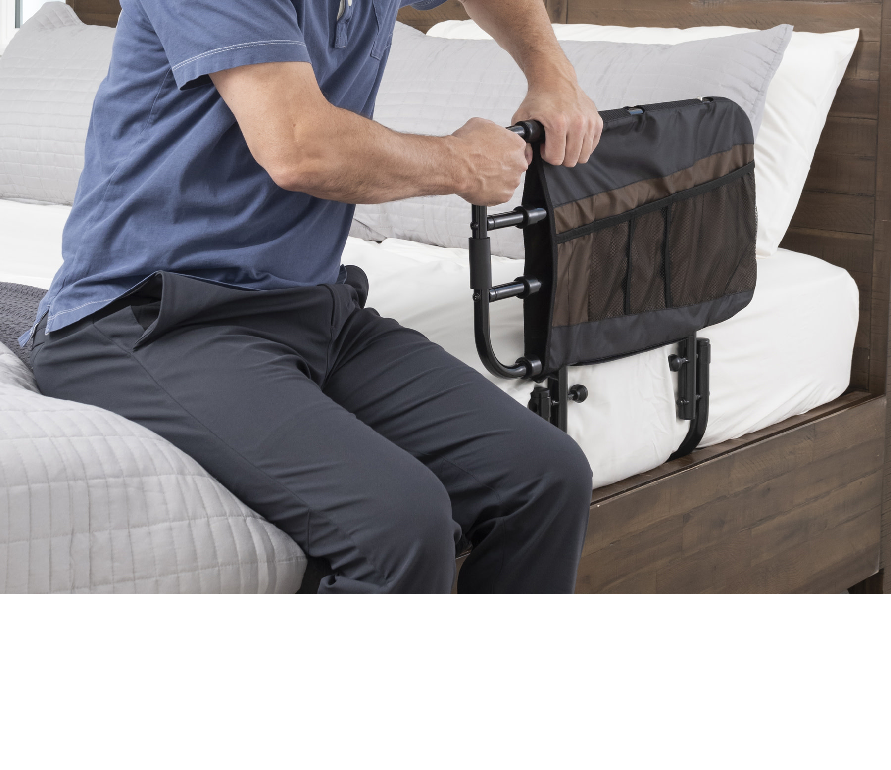 Stander Bed Rail Advantage Traveler | Bed Assist Rail for Elderly ...