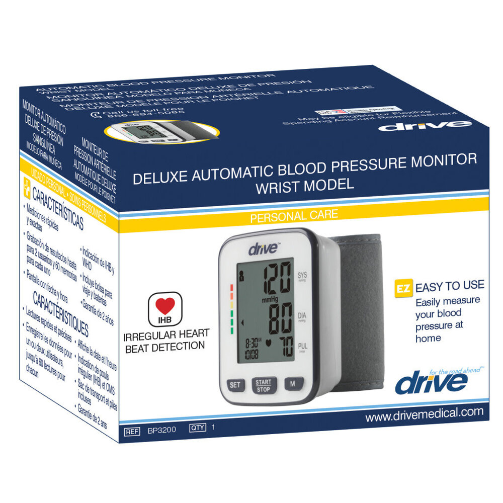 DRV-Drive Medical Deluxe Automatic Blood Pressure Monitor, Wrist - Medi ...